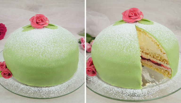 Schwedische Prinzessinnen-Torte / Prinsesstårta / Swedish Princess Cake ...